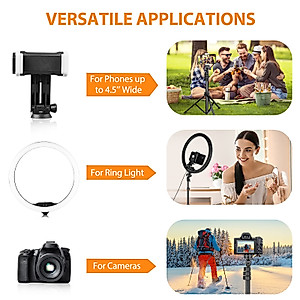 UBeesize 12.2" Ring Light with 62" Selfie Stick Tripod, LED Ring Light with Stand and Phone Holder for Recording/Makeup/YouTube/TIK Tok, Compatible with Cell Phone, Camera