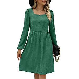 Green Dresses for Women Christmas Party Sweater Dress for Teen Girls L