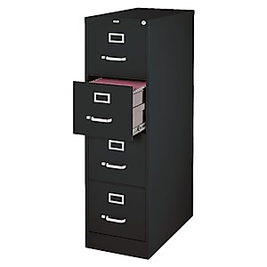 Lorell Fortress File Cabinet, Black