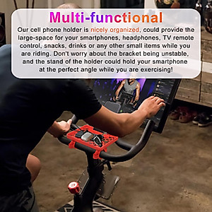 Ehaijia Cell Phone Holder, Balanced Cell Phone Holder with a Screwdriver, Secure and Durable Holder for Smartphones, Compatible with Peloton Bike/Bike+, Easy to install&Multi-functional