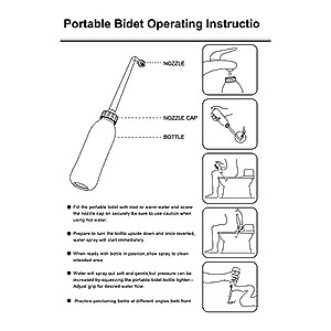 Awinner Bidet Toilet Seat Attachment，Non-Electric Ultra-Thin Fresh Water Sprayer Bidet with Self Cleaning Dual Nozzle，Adjustable Water Pressure Bidet Attachment for front and rear wash