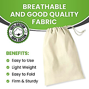 Cotton Laundry Bag Drawstring - 4 Pack, Extra Large Canvas Bags 24'' X 36'' inch - Machine Washable Cotton Fabric - Storage Sack for Dirty Clothes, Basket Liner, Hamper Bag, Liner Replacement, delicates, Sleeping Bag, Reusable Travel Dorm and Basket Closu
