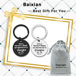 Pregnancy Announcement Gifts New Grandparents Gifts Keychain New Grandma and Grandpa Gifts Jewelry New Grandparent Announcement First Time Pregnancy Gifts Mother's Day Father's Day Gifts
