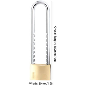 DULASP Bike Lock Copper Padlock Double-Open U-Lock Beam Door Lock Cabinet Door Lock Garden Gates, Bicycles, Office Gates, Warehouse Gates U-Lock