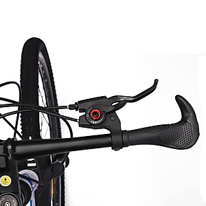 Leblett 26 Inch Folding Mountain Bike, 21-Speed Thickened High Carbon Steel Foldable Bicycle,Good Damping Effect,Dual Disc Brake,Weight-Bearing 264.55lbs for Adults/Men/Women