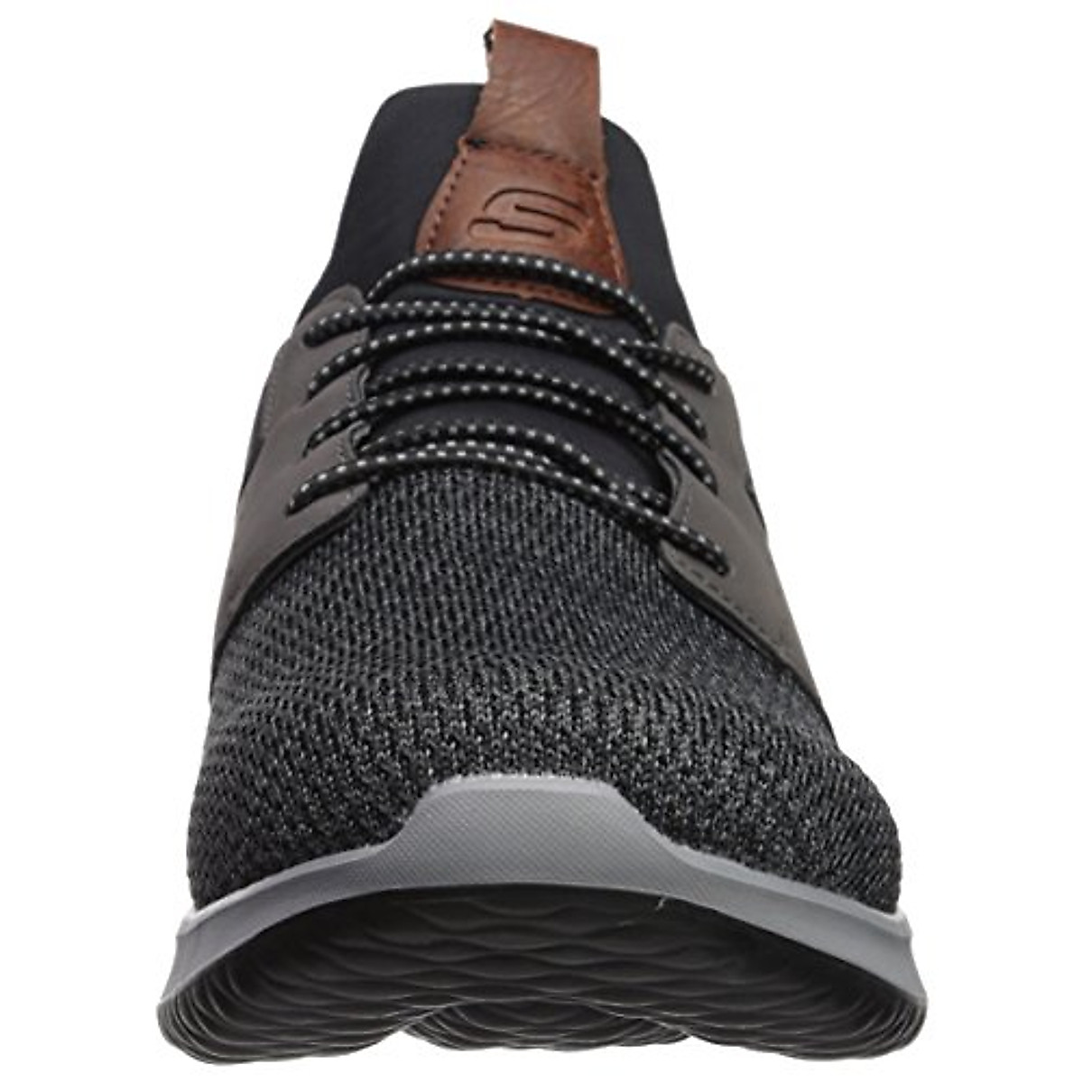 Skechers Men's Classic Fit-Delson-Camden Sneaker, Black/Grey, 11.5 Wide US