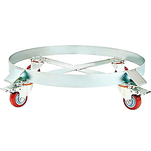 VEVOR 55 Gallon Heavy Duty Drum Dolly, 1000lbs Load Capacity, Barrel Dolly Cart Drum Caddy, Non Tipping Hand Truck Capacity Dollies with Steel Frame 4 Swivel Casters Wheel, for Warehouse Drum Handling