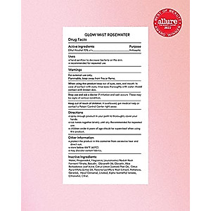 Touchland Glow Mist Rejuvenating Hand Sanitizer | Rosewater Scented | 500-Sprays each, 1FL OZ (Set of 1)