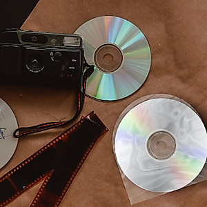 100PCS CD/DVD Sleeves Anti-Static Clear Transparent Plastic Sleeve for 5inch CD and DVD