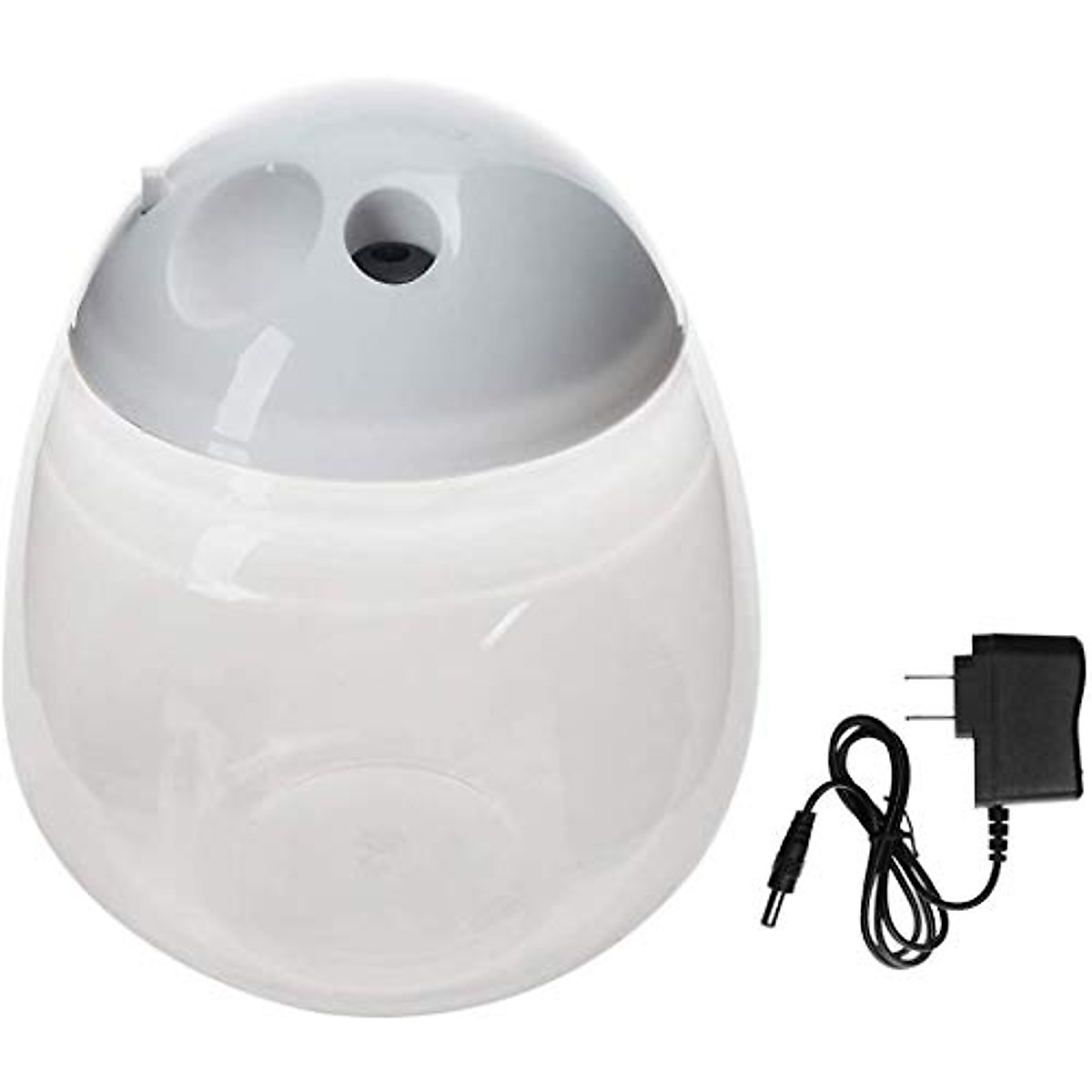 Saim Plastic Small Fish Tank with Lid Desktop Round Fish Bowl and LED Lighting for Betta Fish Home Office Decoration (with Charger Pattern)