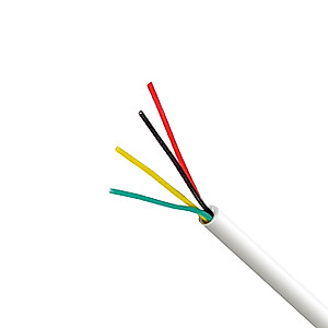 LOGICO Security Burglar Alarm 18/4 Control Cable 500FT Stranded White 500' Speaker Wire