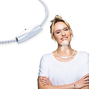 Airvida M1 Ionic Wearable Air Purifier (White) – Up to 99% Pollutant Removal Rate, Stylish & Lightweight with 3 Modes, Titanium Necklace & Clip, Silent Operation, 20g
