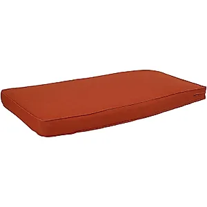 Sunnydaze 41-Inch x 18-Inch Weather-Resistant Indoor/Outdoor Bench Cushion - Rust
