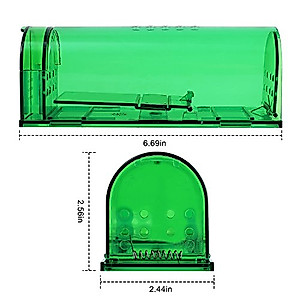 Humane Mouse Traps Indoor for Home - Mouse Trap Easy to Set, Reusable and Effective No Kill Mouse Traps,Catch and Release Mouse Traps,Safe for Family and Pet Indoor/Outdoor-2 Pack