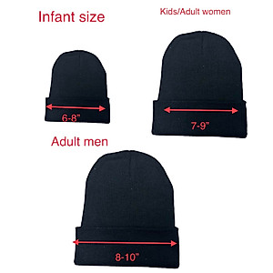 Silva lining designing Winter hat Beanie Matching Beanie Kids hat Personalized Beanie Personalized Winter hat (Infant(0-2yo), Black)