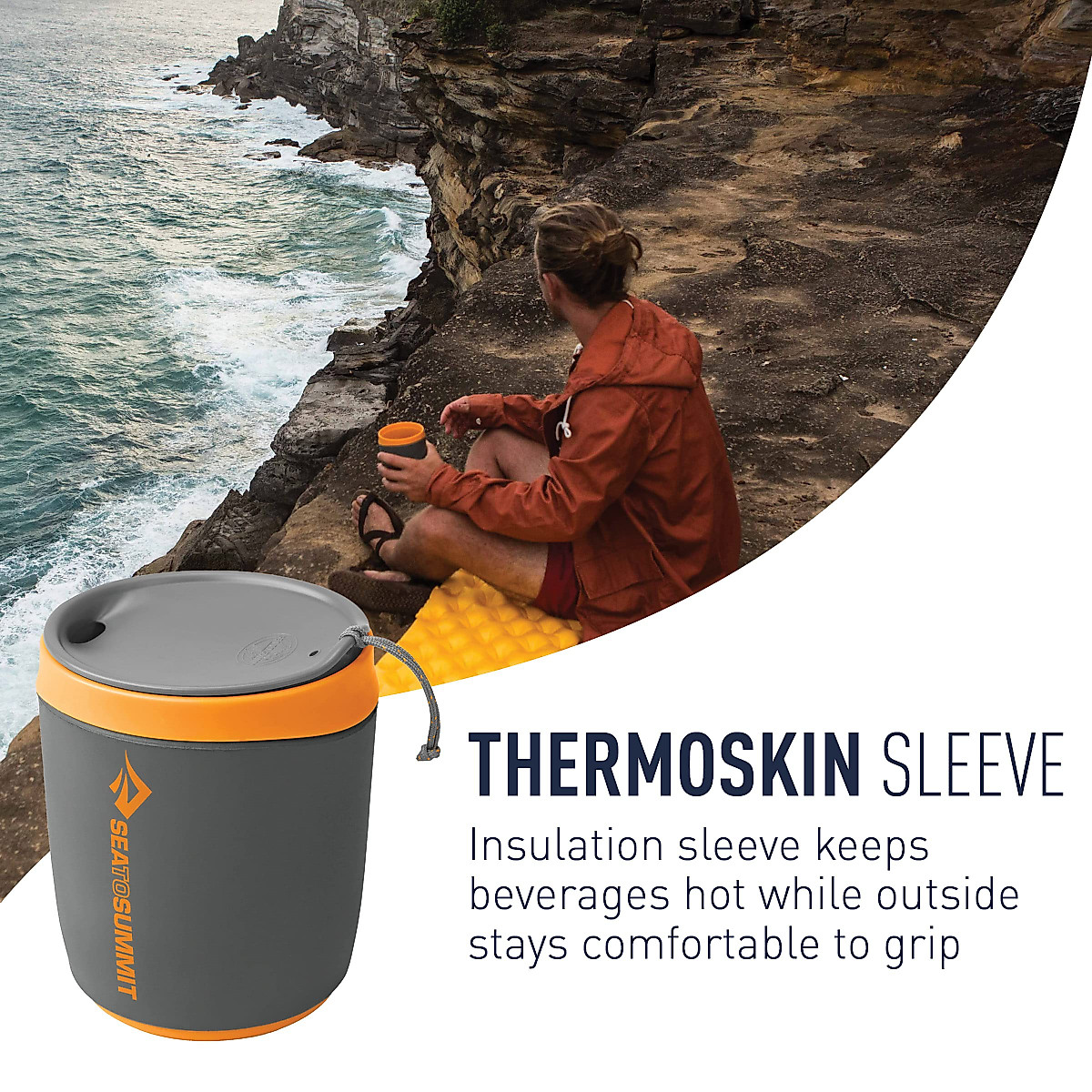 Sea to Summit Delta Insul-Mug Insulated Camping Cup, Pindan Orange