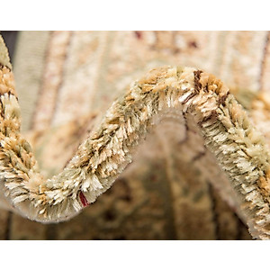 Unique Loom Versailles Collection Traditional Classic Border with Medallion Motif, Area Rug (3' 3 x 5' 3 Rectangular, Green/ Ivory)