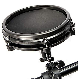 Alesis Nitro 8 Inch Single-Zone Mesh Tom Pad with Clamp and Silverline Audio 10ft Trigger Cable Bundle