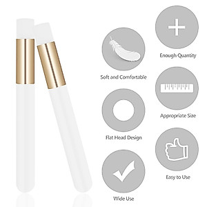 30pcs Lash Shampoo Brushes, Peel off Blackhead Removing Brush Tool, Eyelash Extensions Nose Pore Deep Cleaning Brush, Facial Cleansing Brushes, Cosmetic Lash Cleanser Brush (White)