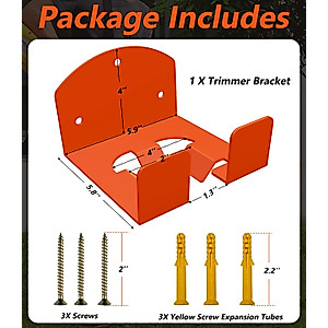 BIHOMIFI Weedeater Hanger Wall Mounted Grass Trimmer Rack Trimmer Rack Heavy Duty Ladder Hooks for Garage, Garage Organization for Power Tool and Hedge Trimmer Chainsaw 1 Pack