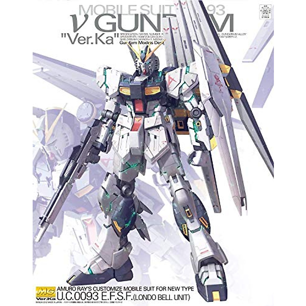 Bandai 5055454 Rx-93 Nu Gundam (Ver. Ka) MG Model Kit, from Char'S Counterattack