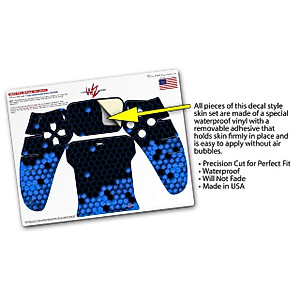 WraptorSkinz Skin Wrap compatible with Sony PS5 DualSense Controller HEX Blue (CONTROLLER NOT INCLUDED)