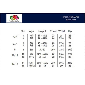 Fruit of the Loom boys Premium Thermal Waffle Underwear Base Layer Set, Black, 10 12 US