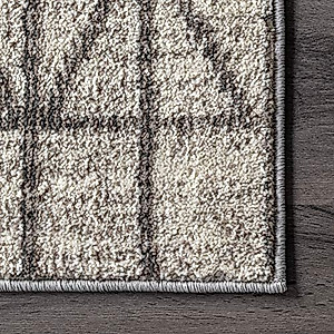 nuLOOM Clea Modern Tiles Runner Rug, 2' x 6', Grey