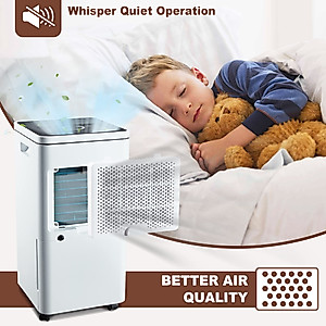 Sapodilla Dehumidifier for Basement, 30 Pints Dehumidifier for 2000 Sq.Ft, Auto or Manual Drainage, Portable Home Dehumidifier for Large Room Bedroom Bathroom Laundry