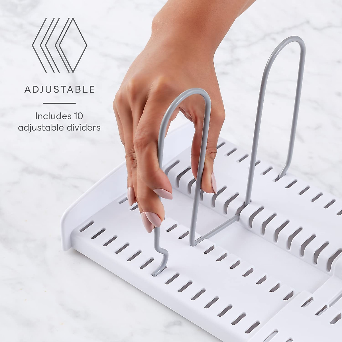 YouCopia StoreMore Expandable Pan and Lid Rack StoreMore Adjustable Pot Lid Organizer