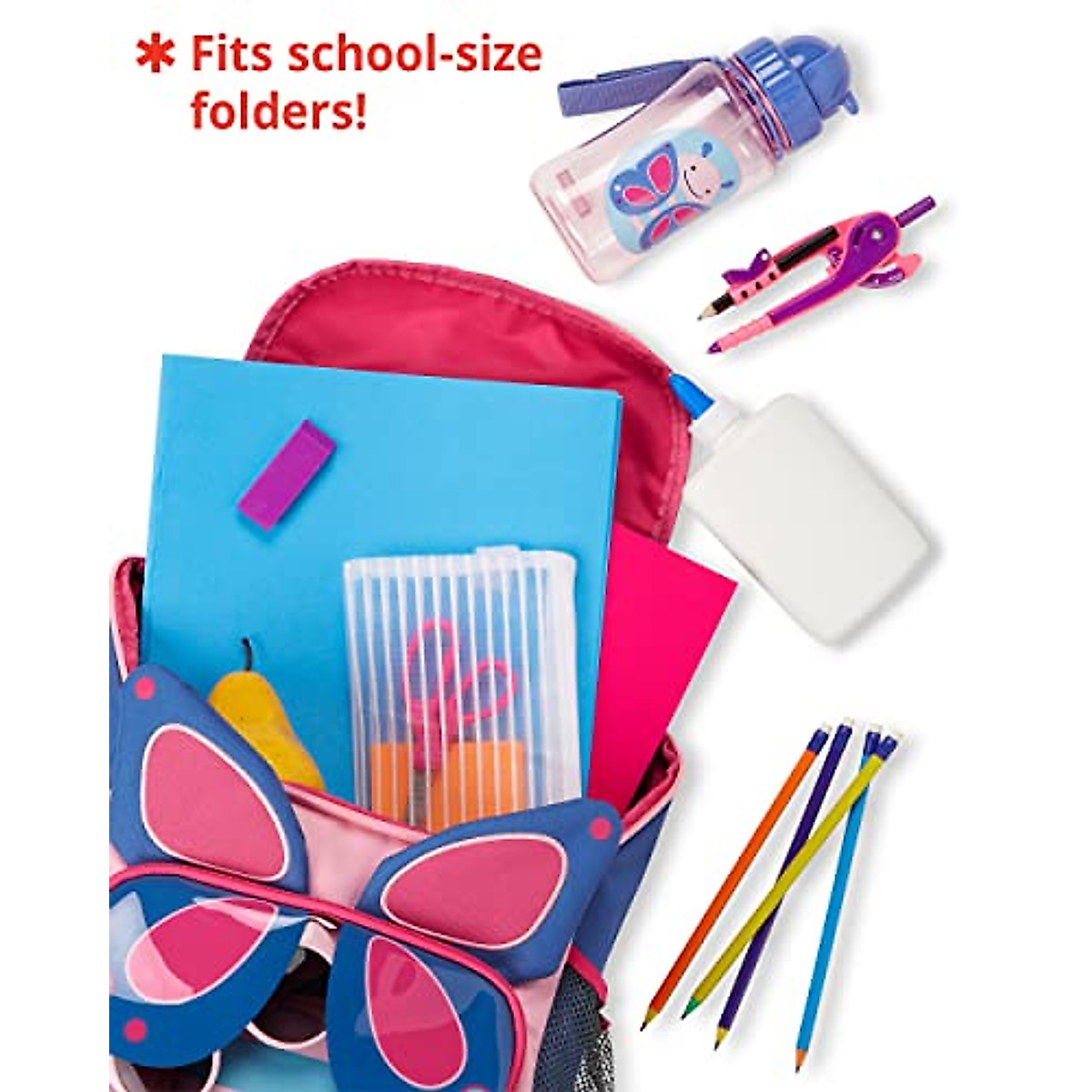 Skip Hop Big Kid Backpack, Zoo Kindergarten Ages 3-4, Butterfly