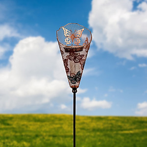 Elfengarden Solar Outdoor Lights, Butterfly Solar Lights Outdoor Waterproof,Warm White Led Metal Solar Garden Lights,Yard Porch Backyard Garden Decor Landscape Lighting