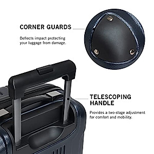 KENNETH COLE Out of Bounds Lightweight Durable Hardshell 4-Wheel Spinner Cabin Size Travel Suitcase, Navy, 3-Piece Set (20", 24", & 28")