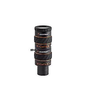 Celestron 93529 X-Cel LX 1.25-Inch 2X Barlow Lens (Black) & 93428 X-Cel LX 1.25-Inch 3X Barlow Lens (Black)