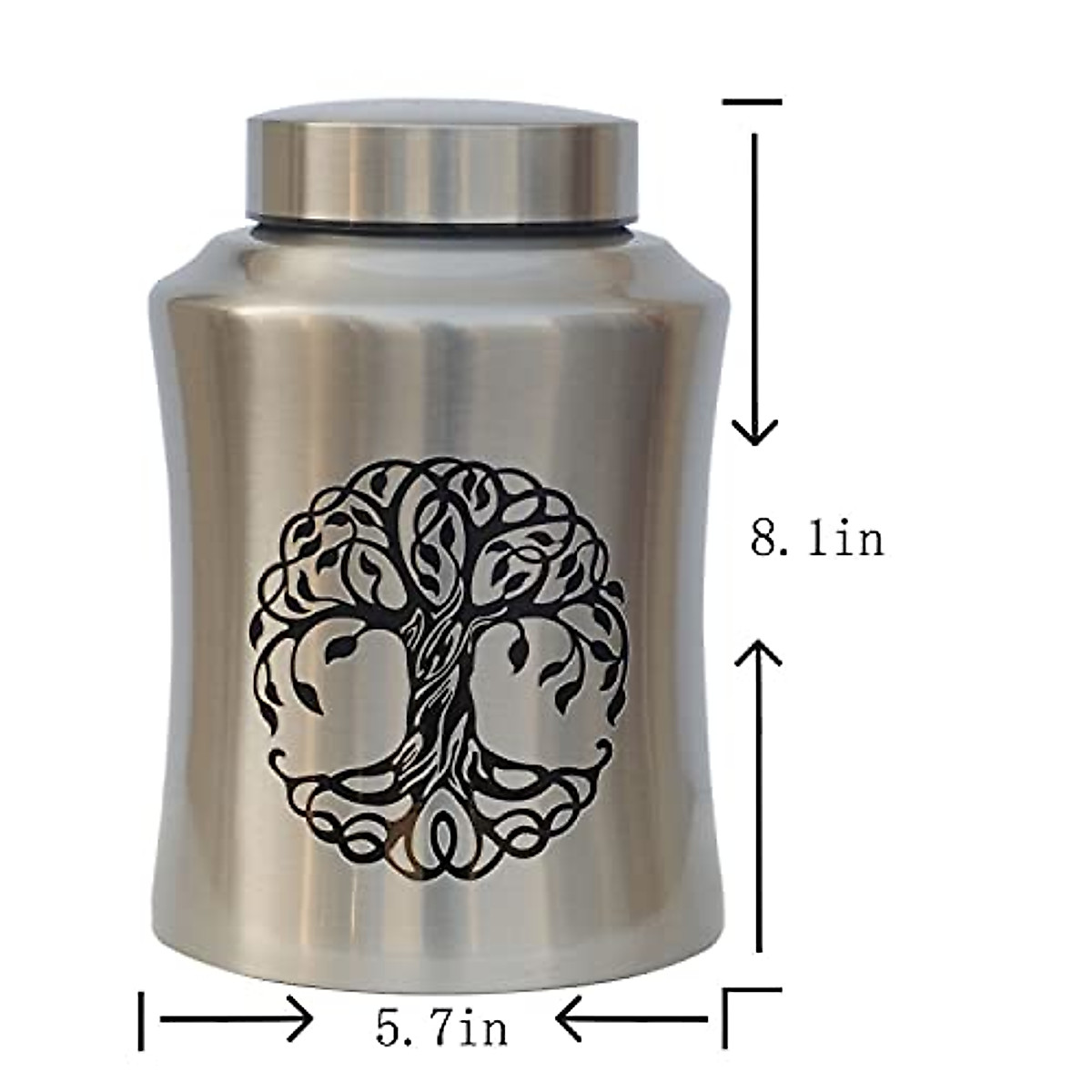 Cremation Urn for Ashes for Adults up to 160lbs Tree of Life Funeral Burial Urns Satin Bag for Human Ashes