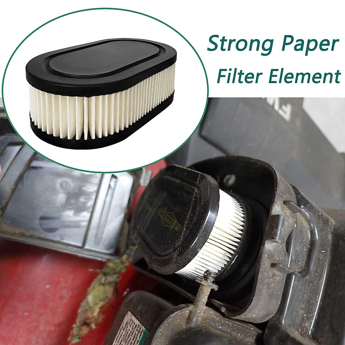 2pc Air Filter for Troy-Bilt TB110 TB115 TB200 TB230 TB240 TB320 TB330 TB370 593260 798452 334404 Series Engine 550E 500EX 550EX 625 575EX 4247 5432 5432K 09P00 09P702 Lawn Mower