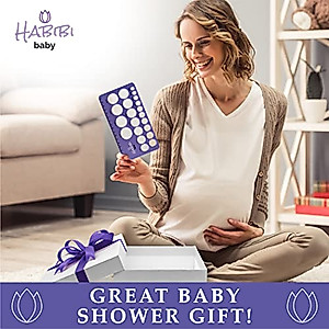 Habibi Baby Nipple Measurement Tool for Flanges Silicone Nipple Ruler for Breast Pump Flange or Nipple Shield Size for Breast Feeding Holes & Millimeter Scale for Accurate Measurement 4x7" (PKG of 1)