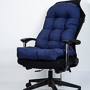 BOOMSHY Waterproof Adirondack & Rocking Chair Cushion Indoor and Outdoor High Back Patio Cushions with Ties (Without Chair) (Black, 1)