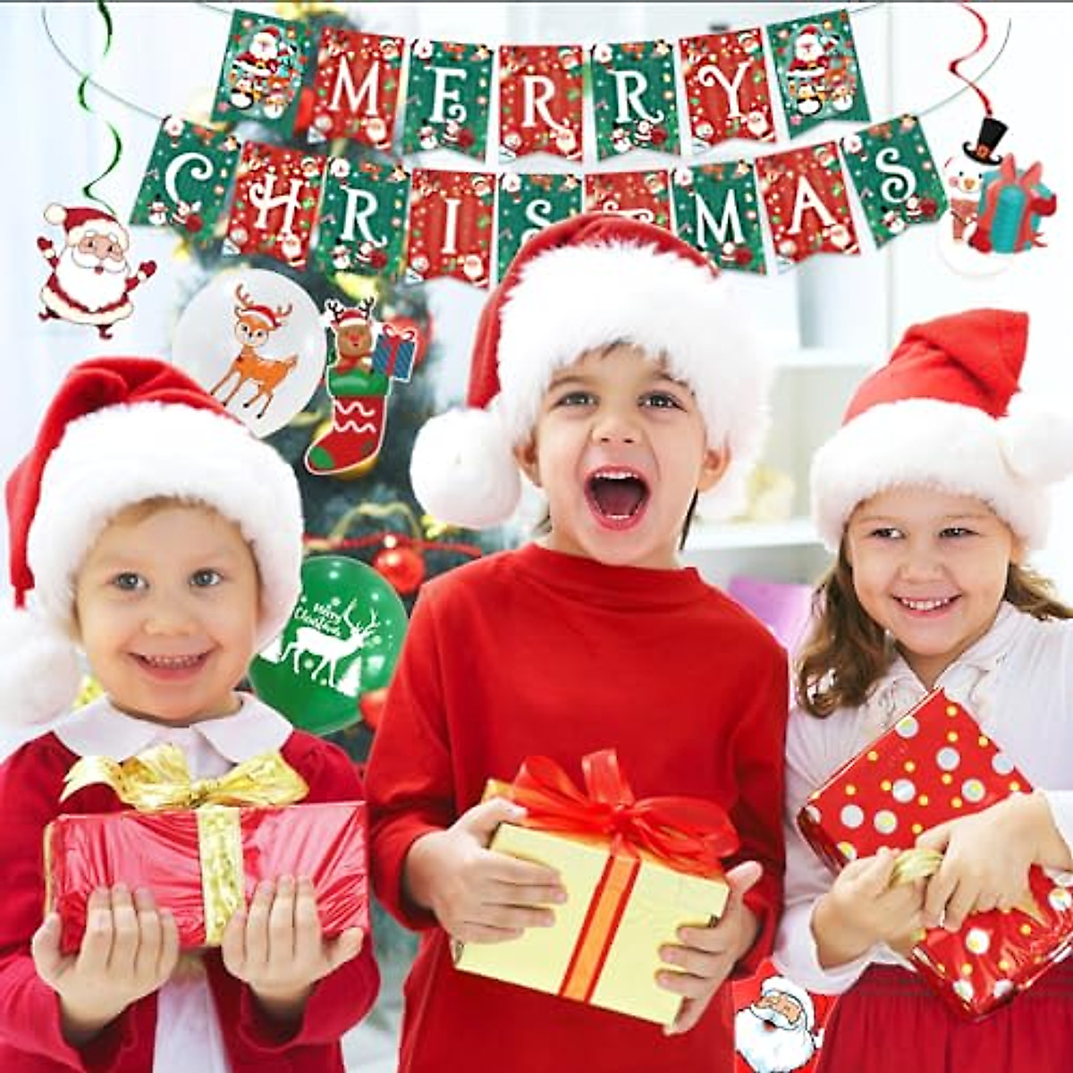 234 Pcs - Christmas Balloons Decorations - Christmas Party Decorations - Christmas Party Decor - Christmas Decorations Indoor - Christmas Party Supplies - Grinch Christmas Party Decorations