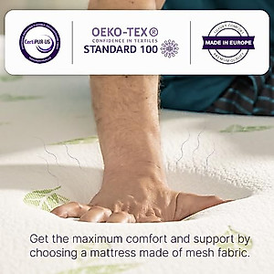 NapQueen Full Size Mattress, 8 Inch Anula Green Tea Infused Memory Foam Mattress, Full Size Mattress Bed in a Box, CertiPUR-US Certified Mattress