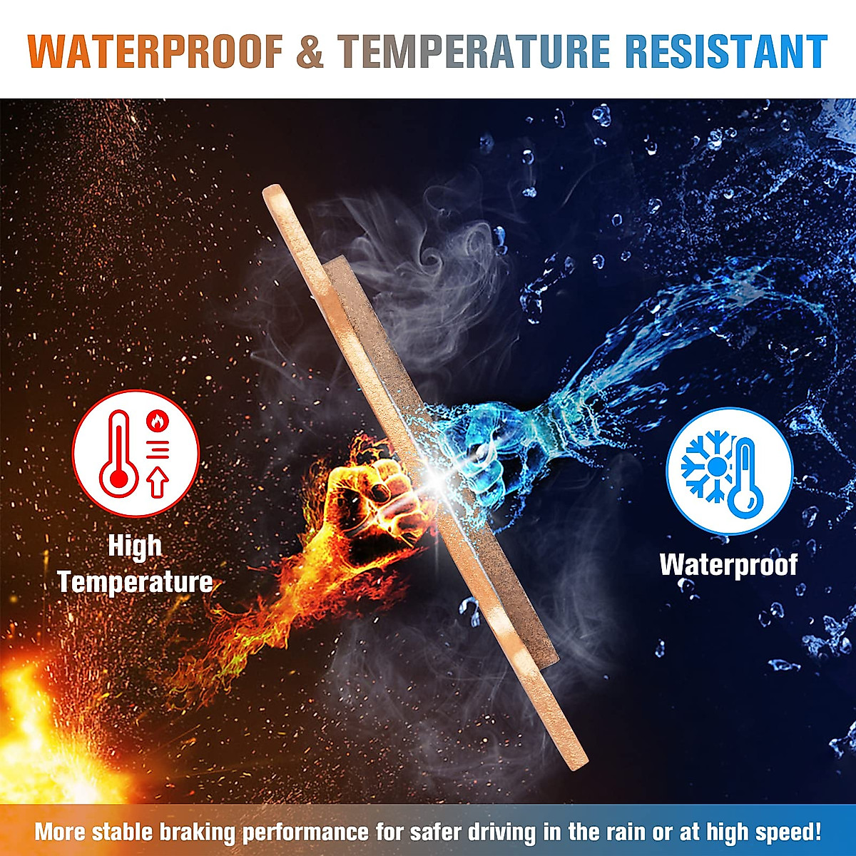 Youxmoto Sintered Brake Pads Fit For HONDA VT1100 VT1300 VTX1300/ NC 700/ CBR 600 900 929 954 1000/, Rear Brake Pads Fit For KAWASAKI EN650 / Fit For SUZUKI SV650 / Fit For YAMAHA YZF-R1 YZF-R6 FZ07