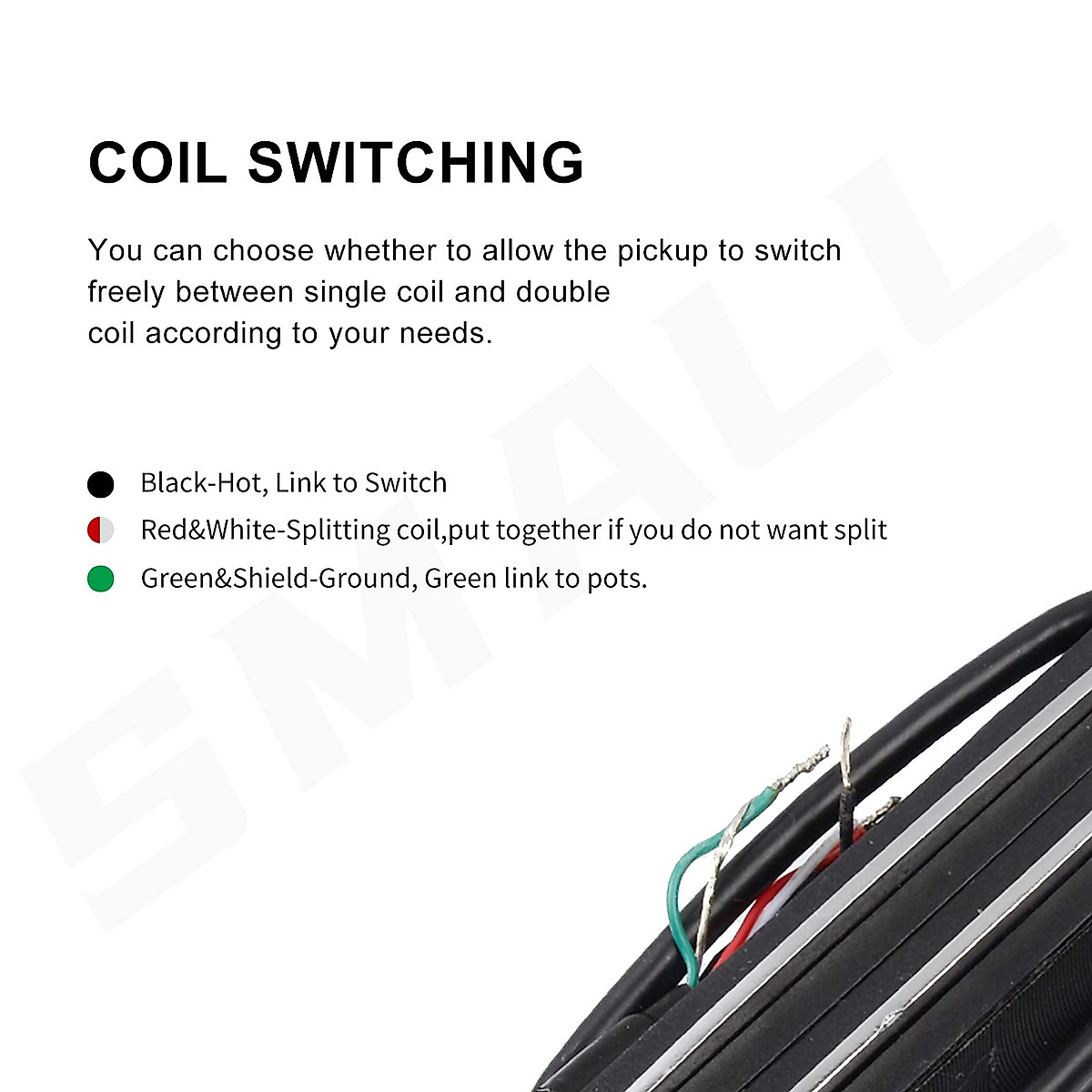 SAPHUE Dual Humbucker Single-Coil-Sized Guitar Humbucker Pickup Fit Fender Strat Squier Tele Electric Guitar (Black)