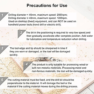 uxcell Forstner Drill Bits 15mm, Tungsten Carbide Wood Hole Saw Auger Opener Woodworking Hinge Hole Drilling Boring Bit Cutter Gray with Case