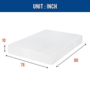 King Mattress 10 inch Gel Memory Foam Mattress Queen Mattresses Medium Firm Mattresses for Cool Sleep Relieving Pressure Relief CertiPUR-US Certified Mattress in a Box …