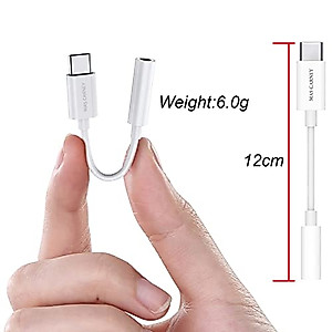 MAS CARNEY USB Type C to 3.5mm Female Aux Adapter, HiFi Audio Headphones Jack, Compatible with Huawei Google Pixel Mi Moto Z iPad Pro MacBook etc Android/iOS/Win10 USB Type C Device