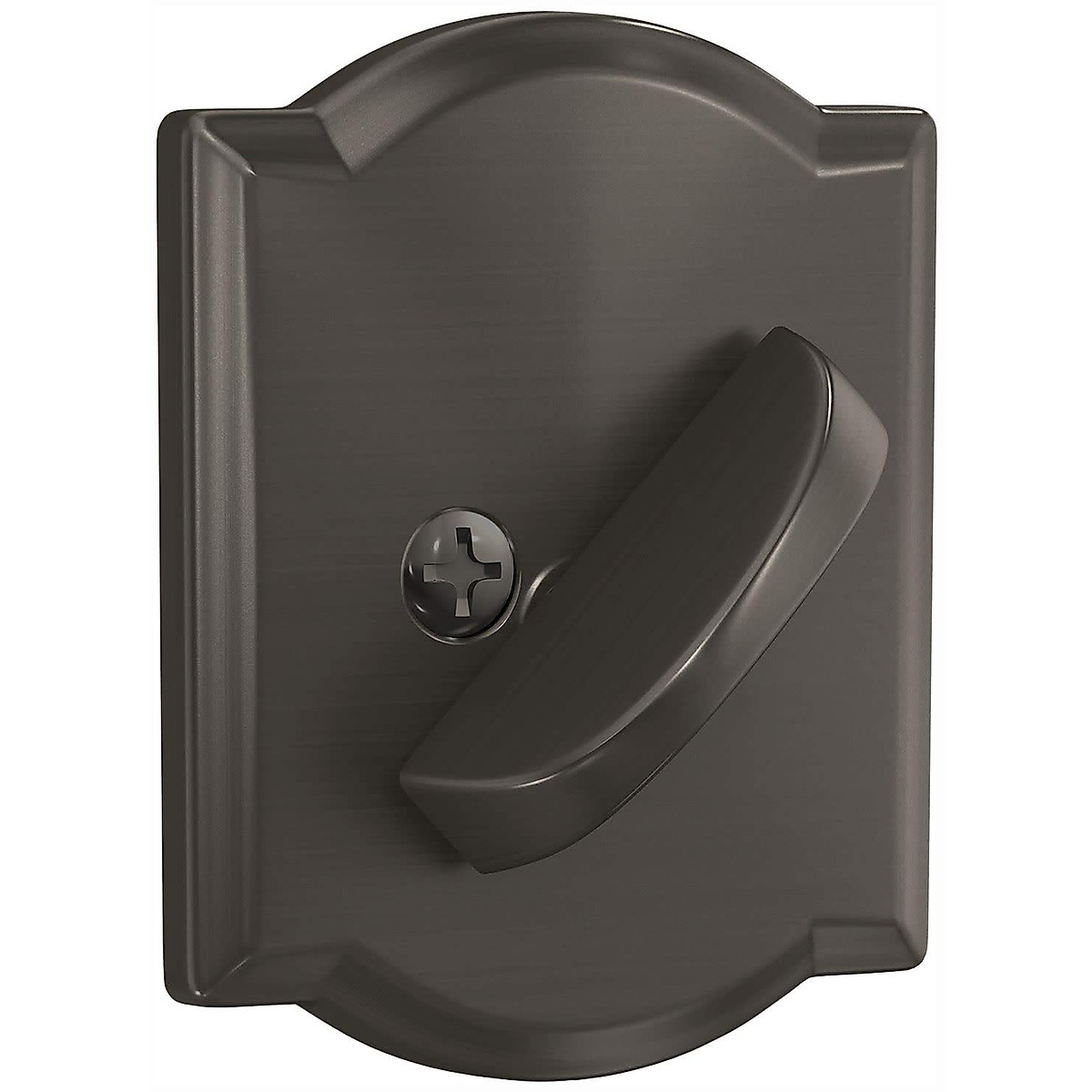 SCHLAGE Lock Company B60CAM622 Series Deadbolt Camelot Rose Single Cylinder Deadbolt, Matte Black