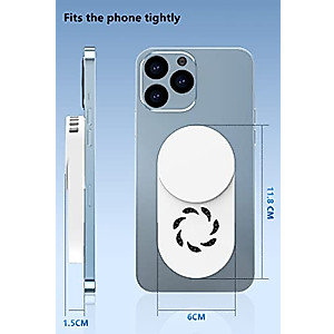 LONGFITE Phone Cooler Magnetic Ultra Thin Radiator with Semiconductor Fan Cooling Function and LED Temperature Display for Smartphone Gaming