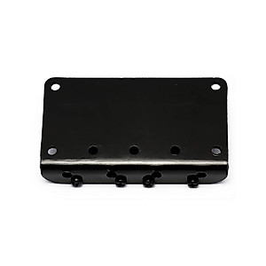 Metallor 4 string Bass Bridge Hard Tail Fixed Top Load Bridge Compatible with Jazz Bass Precision Bass Guitar Black.