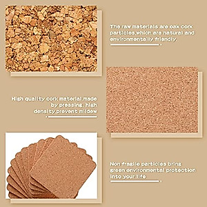 Square Cork Trivets 4 x 4 x 0.2 Inch Cork Coasters for Drinks Absorbent Cork Plant Coasters Pot Trivets Natural Bar Coasters Kitchen Pads Drink Coasters Set for Table Dishes Plate Plants (60 Pcs)