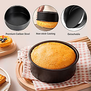 Morfakit Baking Pans Set, 25 PCS Complete Cake Baking Set with Baking Sheets, Cake Pan, Loaf Pan, Muffin Pan, Pizza Pan, Cake Baking Supplies for Beginner Kids Adults, Black